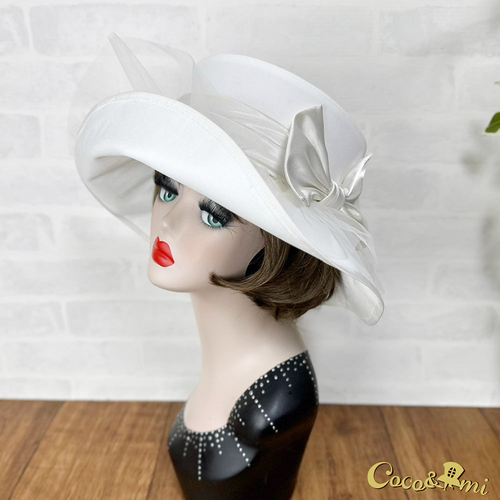 Actress-like Wide-Brim Modern Hat (White) | Coco&Ami | Wunderwelt Fleur ...