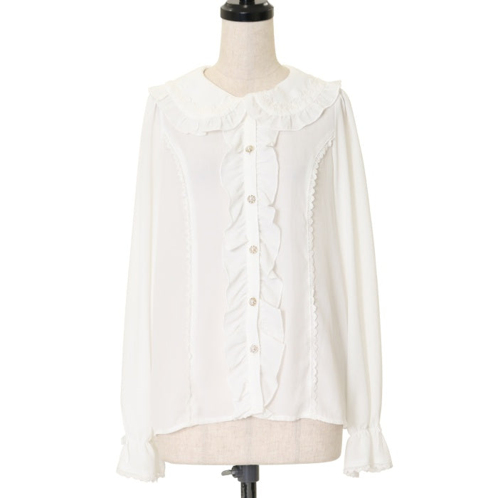 【USED】【Mサイズ】ローズレースブラウス | Chalmiere | ロリータ ゴスロリブランド服・古着の通販はワンダーウェルト