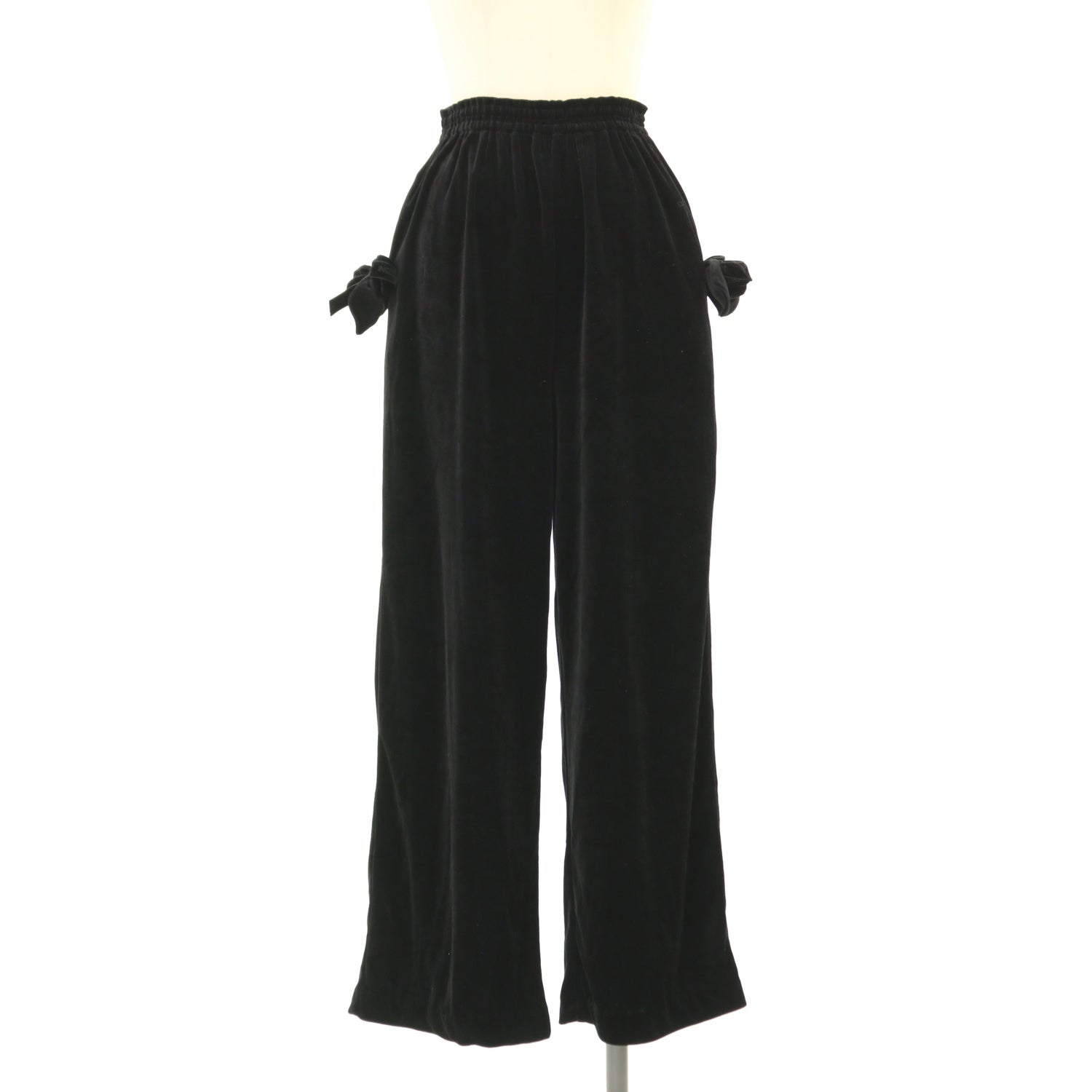 【USED】ロゴリボンベロアロングパンツ | INGEBORG Wunderwelt - Gothic & Lolita中古洋装网上商城