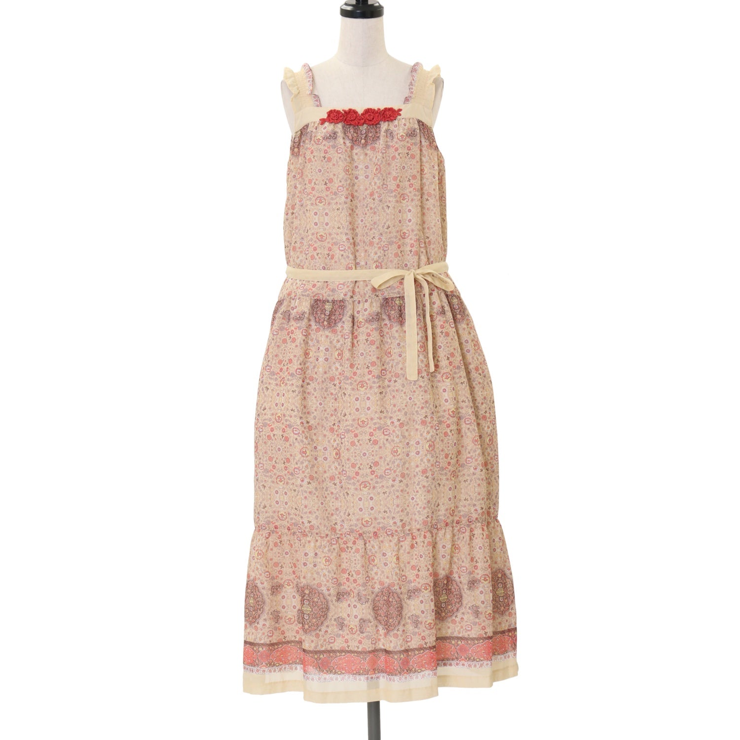 【USED】小花柄シフォンノースリーブワンピース | INGEBORG Wunderwelt - Gothic & Lolita中古洋装网上商城