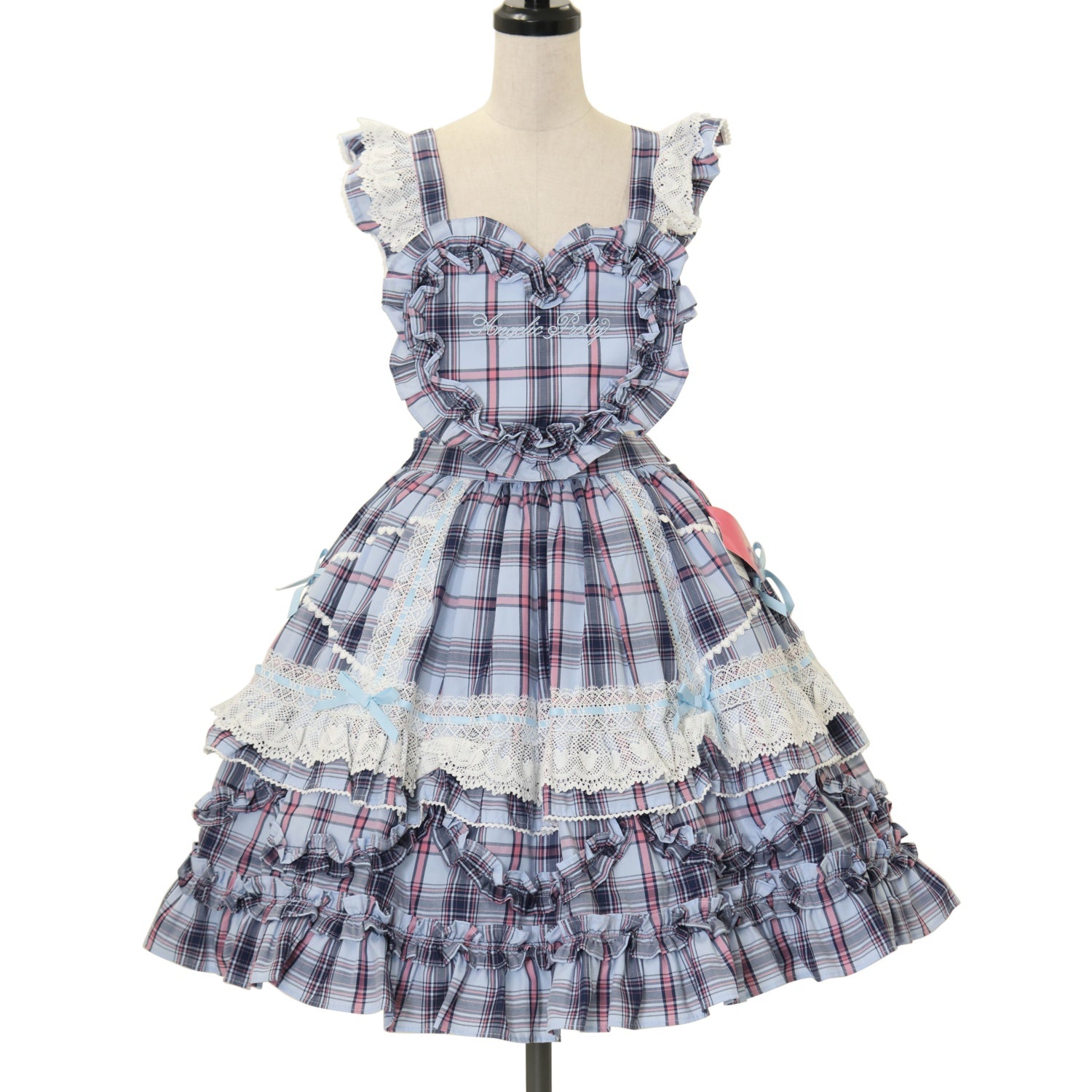 【USED】Heart胸あて付スカート(タータン) | Angelic Pretty | ロリータ ゴスロリブランド服・古着の通販はワンダーウェルト