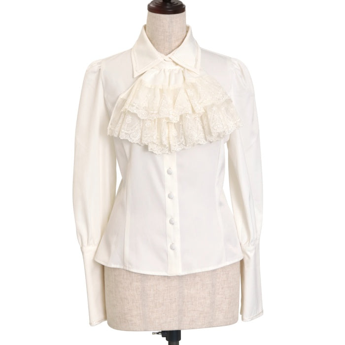 【USED】【Mサイズ】Morstan レースジャボブラウス | Sheglit | ロリータ ゴスロリブランド服・古着の通販はワンダーウェルト